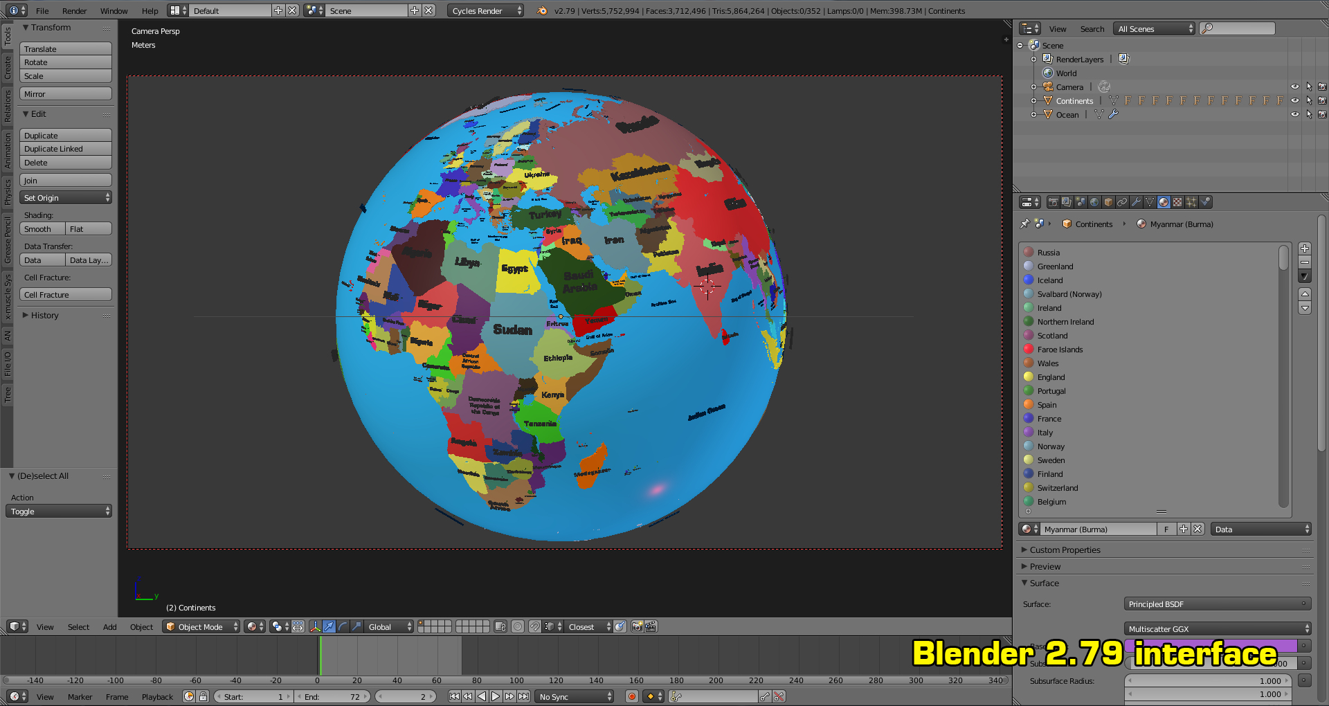 3D model geopolitical earth globe world - TurboSquid 1329308