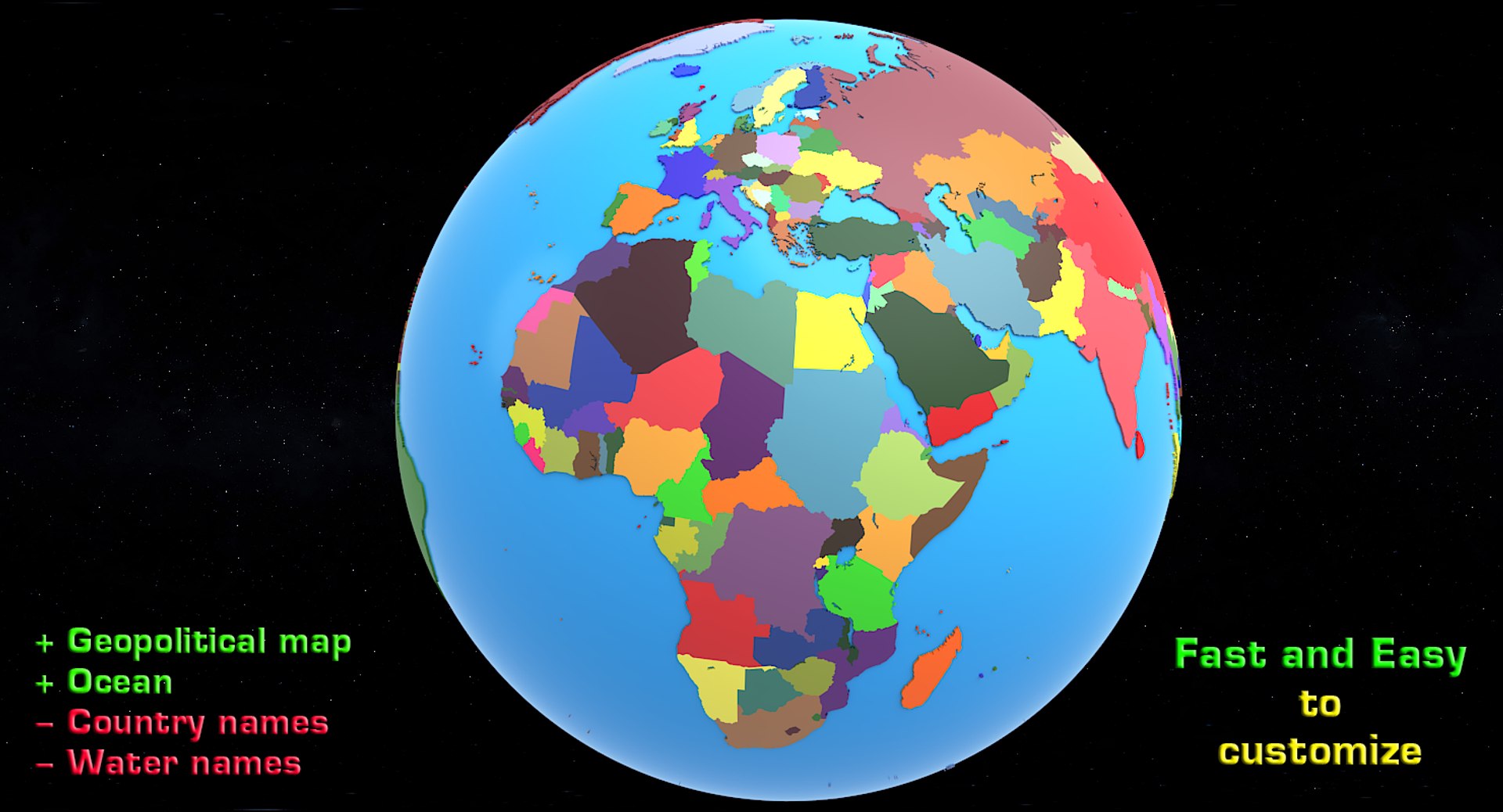 3D Model Geopolitical Earth Globe World - TurboSquid 1329308