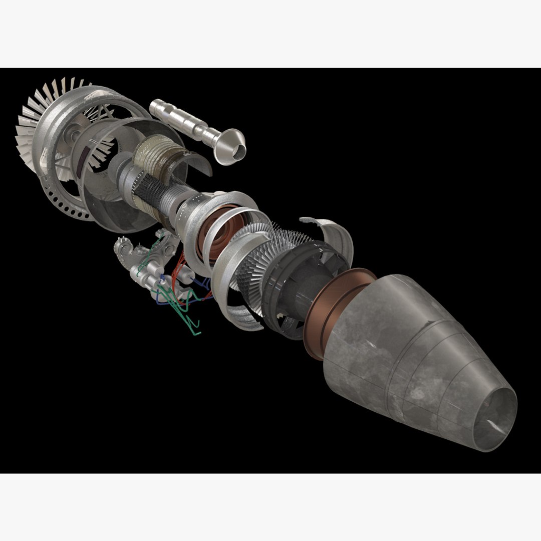 a10 tf-134 engine 3d 3ds