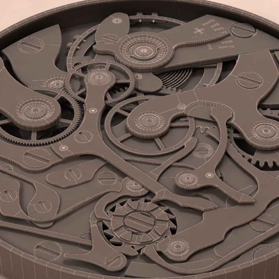 watch mechanism 3d model