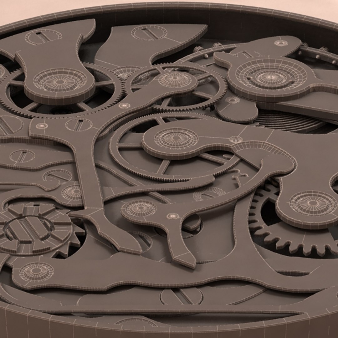 watch mechanism 3d model