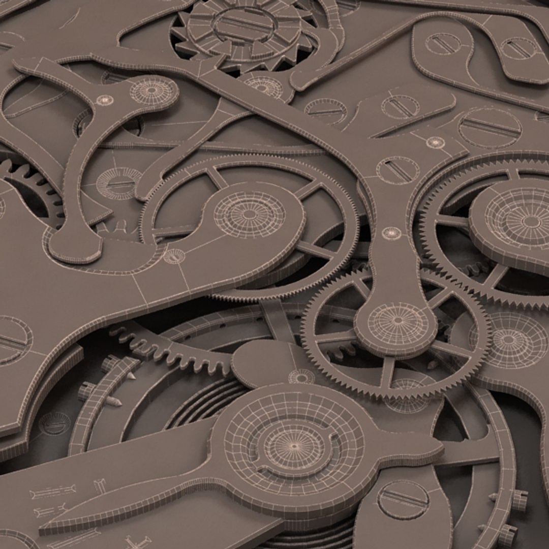 watch mechanism 3d model