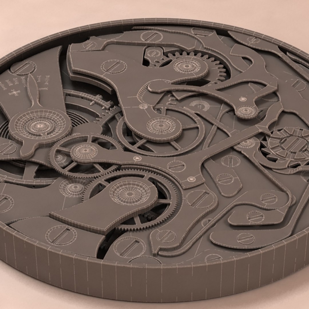 watch mechanism 3d model