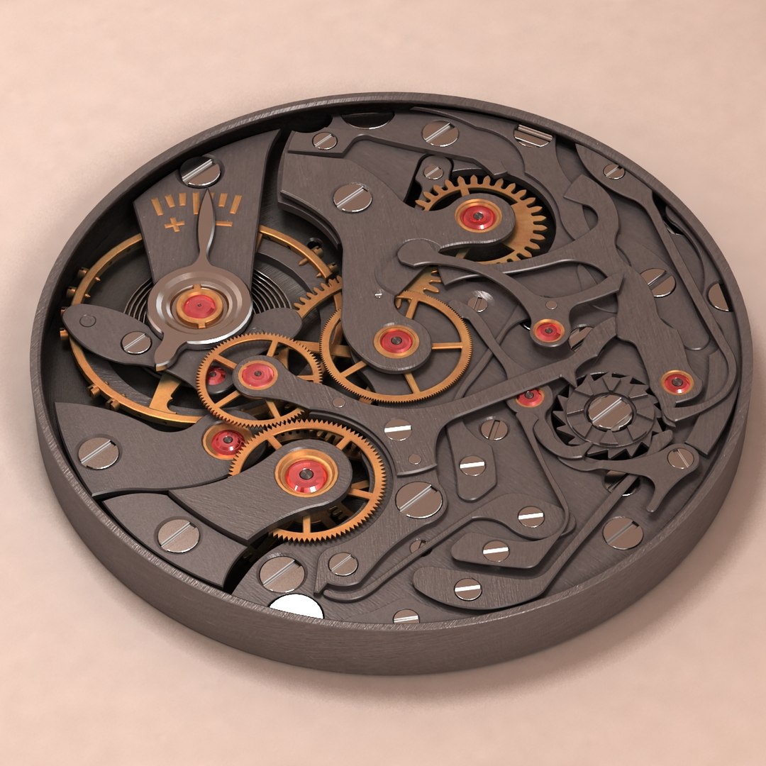Watch Mechanism 3d Model