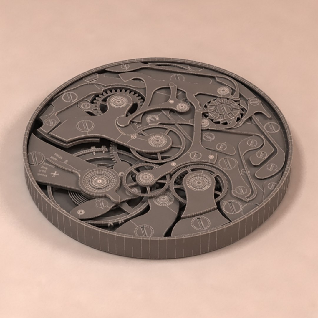 watch mechanism 3d model