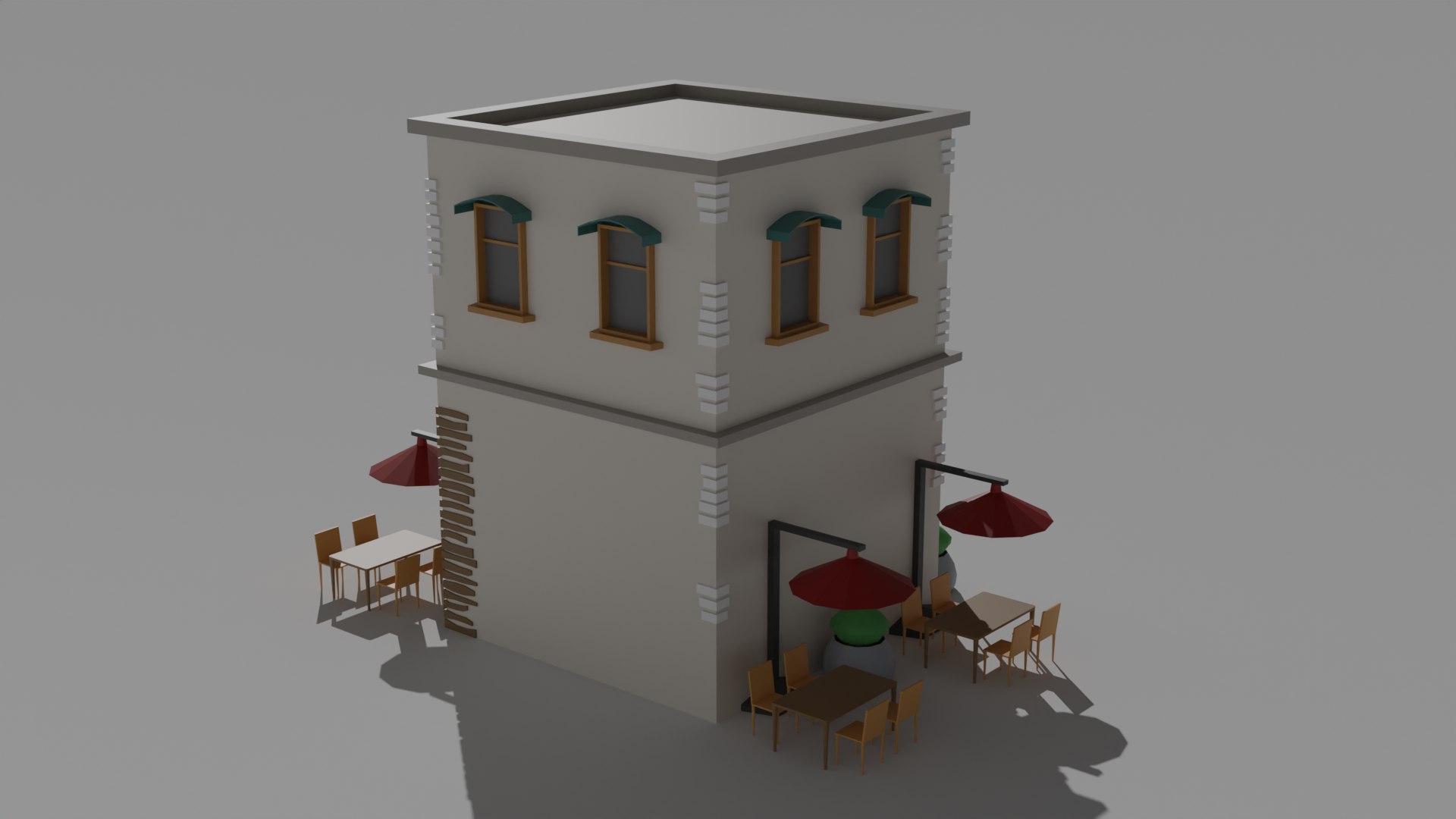Low Poly Old Shop Building 3D Model - TurboSquid 1900480