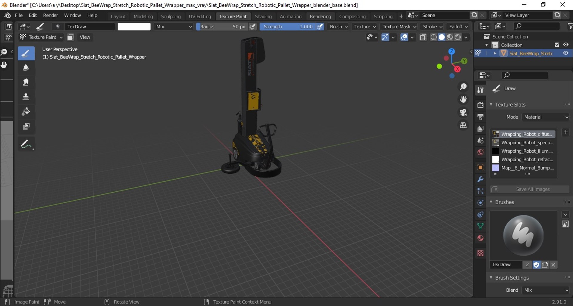 3D siat beewrap stretch robotic - TurboSquid 1673060