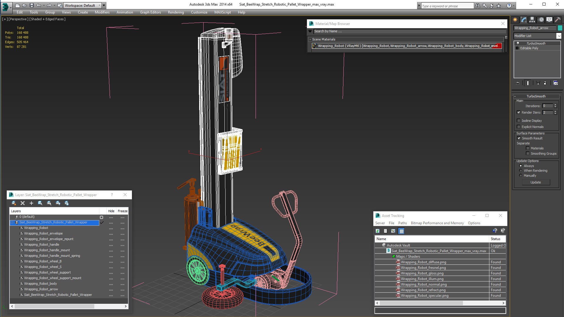 3D siat beewrap stretch robotic - TurboSquid 1673060