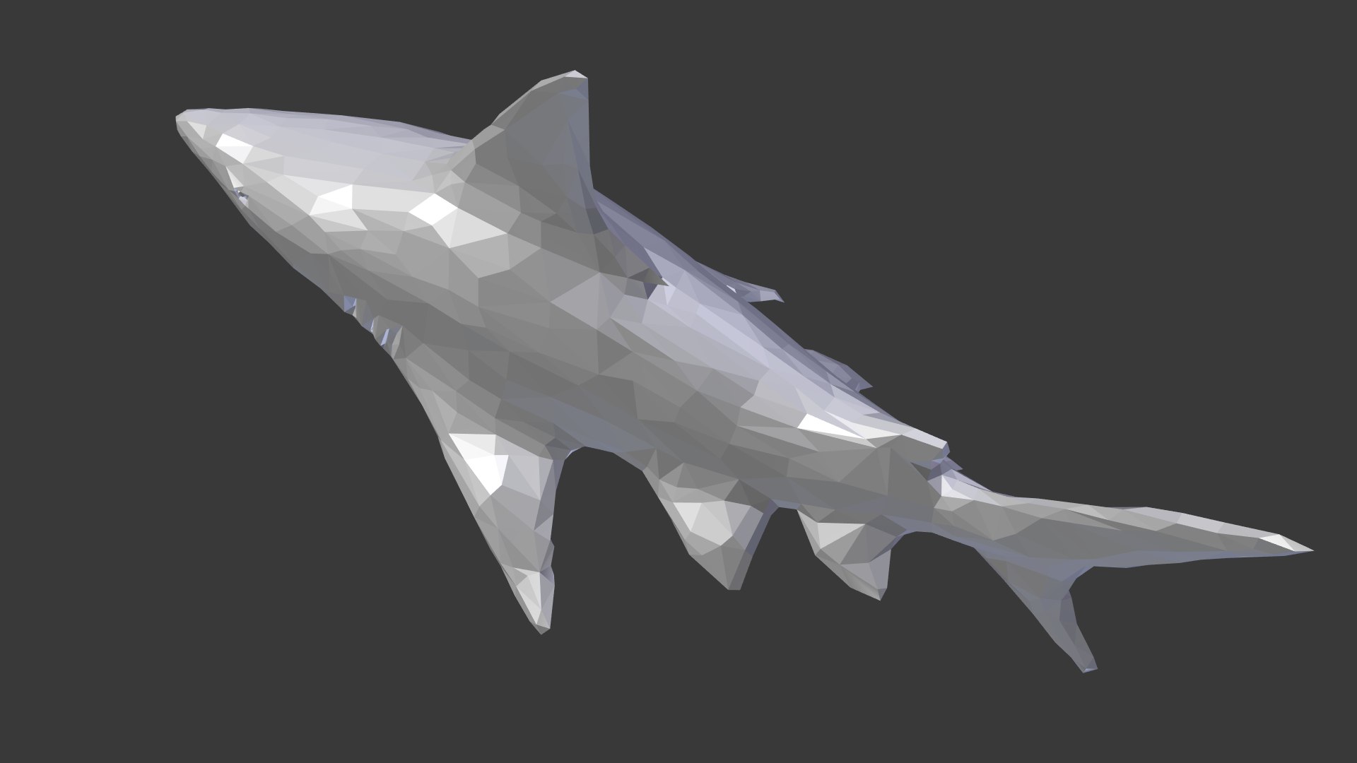 Shark Print Animation Paper 3D Model - TurboSquid 1401538