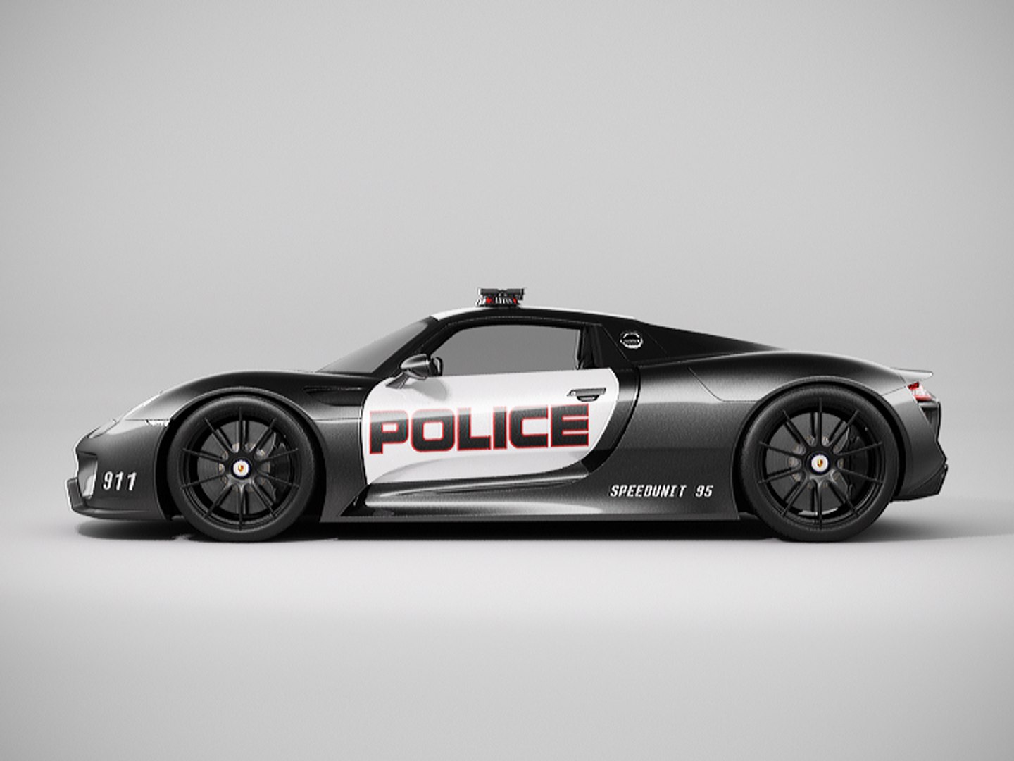 3d Model Porsche 918 Spyder Police