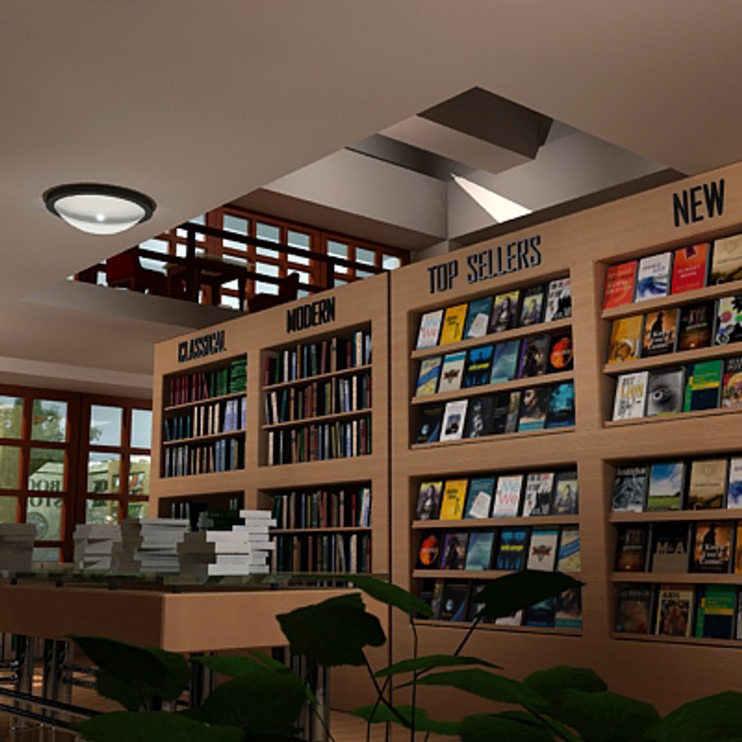3ds Book Store Interior