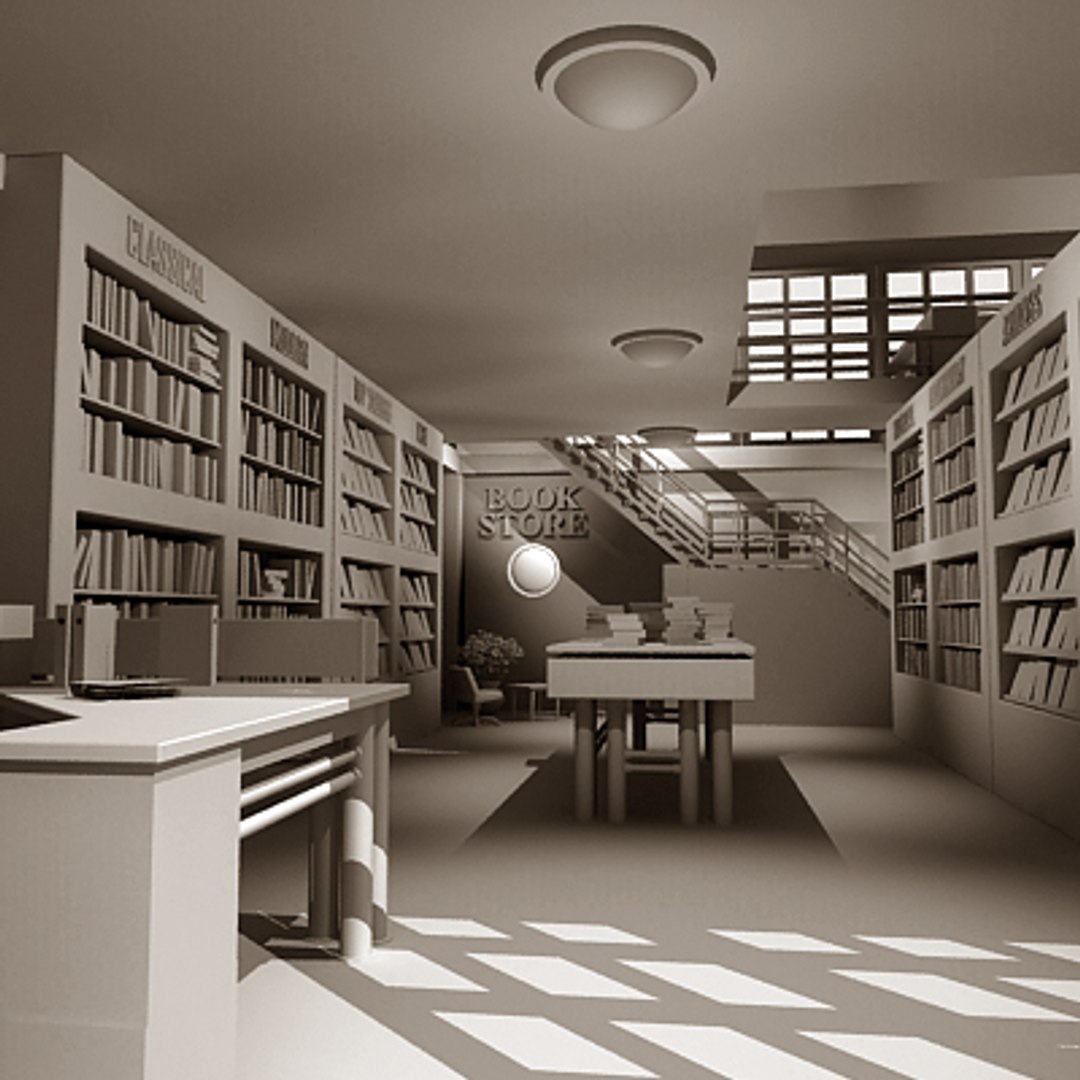 3ds Book Store Interior