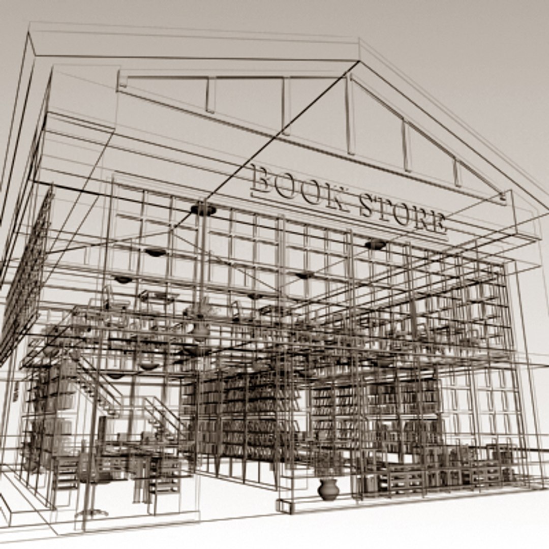 3ds Book Store Interior