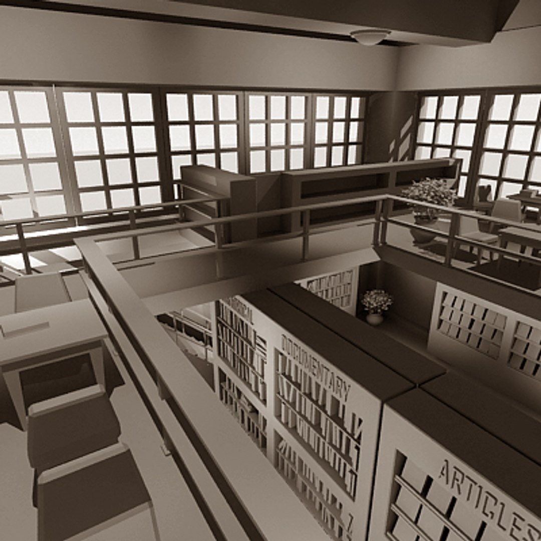 3ds Book Store Interior