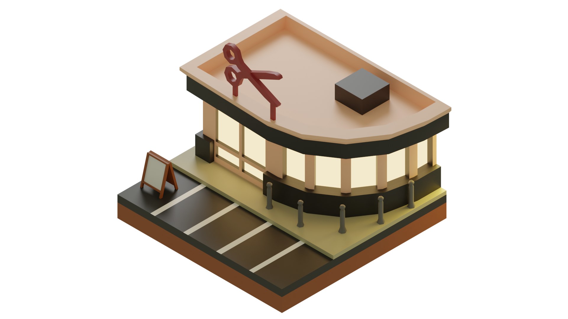 Low Poly Building Collection Model - TurboSquid 2187005