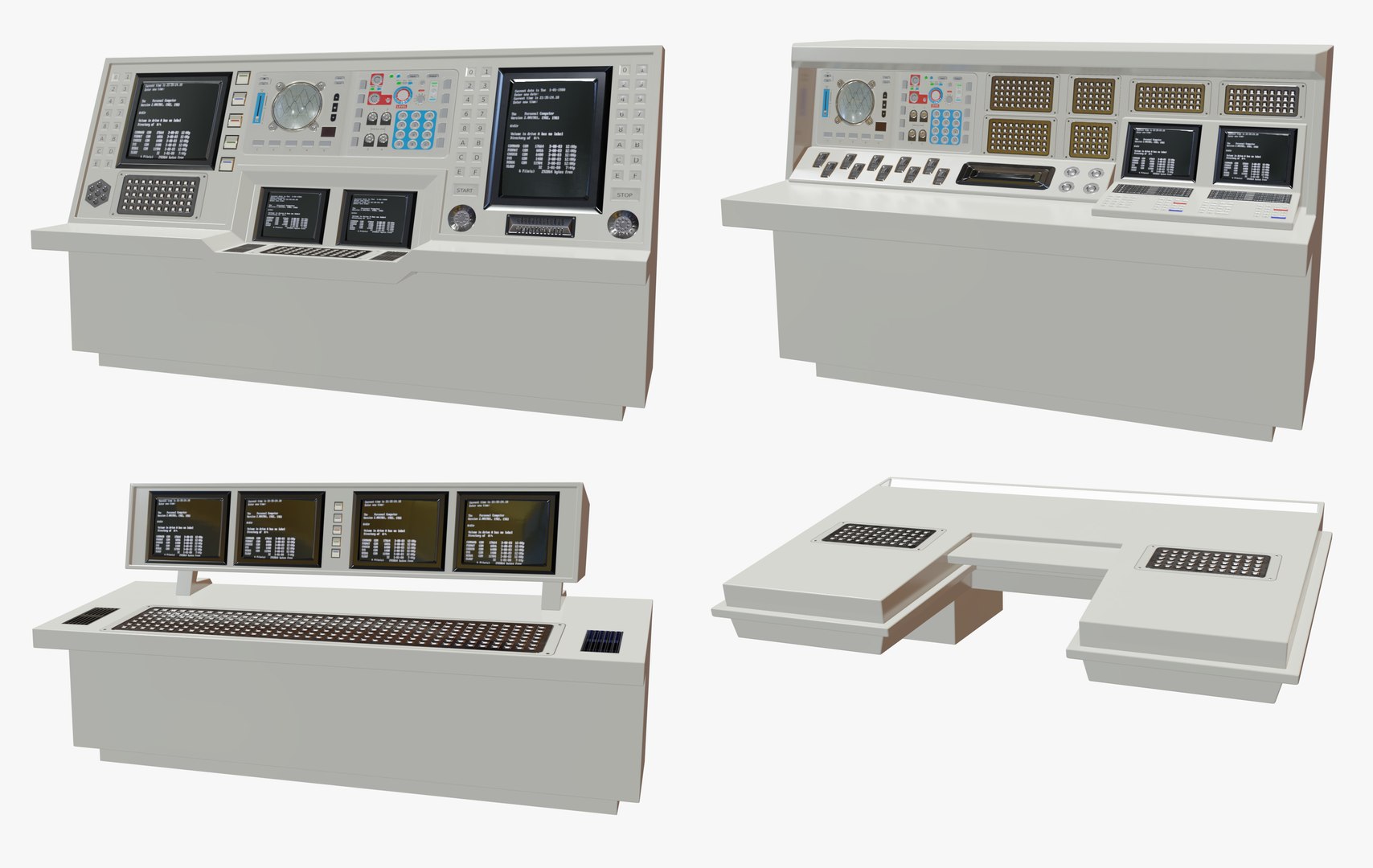 3D Retro Computers Pack 04 Model - TurboSquid 1555775