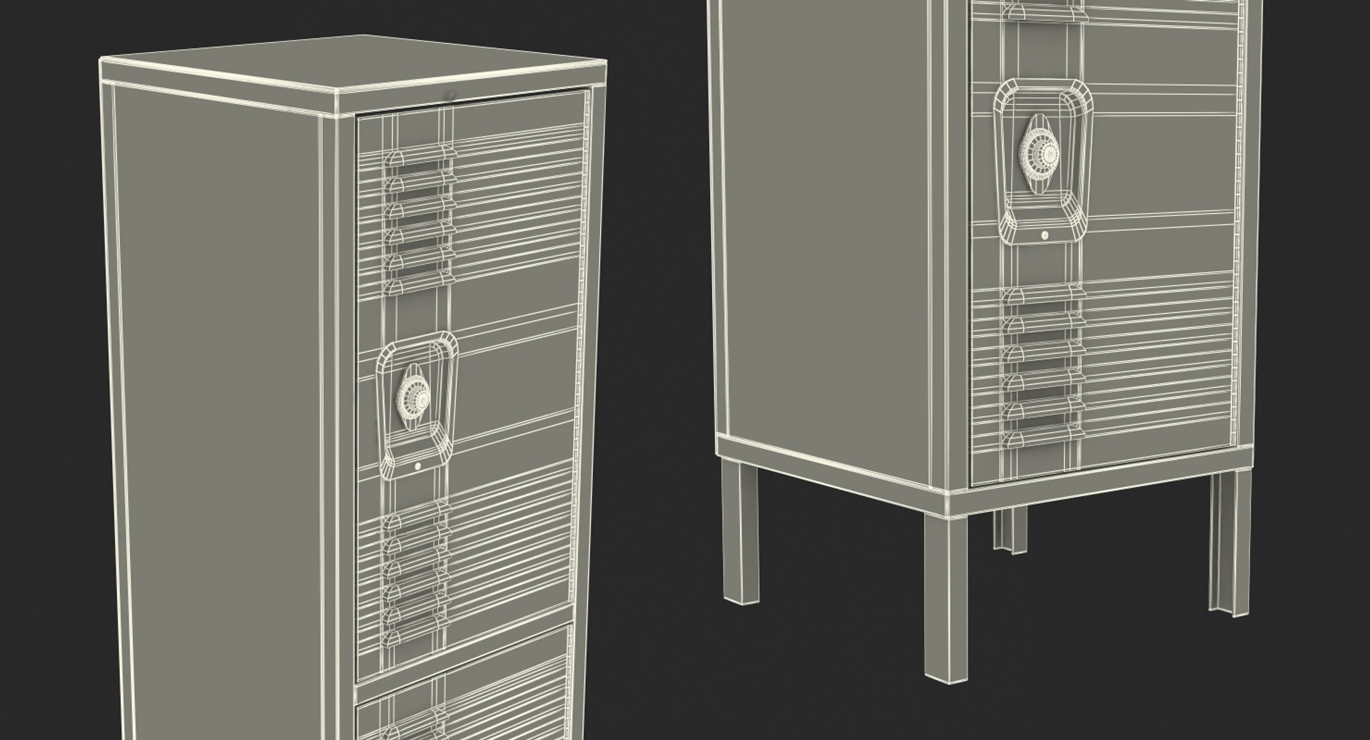 3-door Steel Locker Interior Doors 3D Model - TurboSquid 1423807