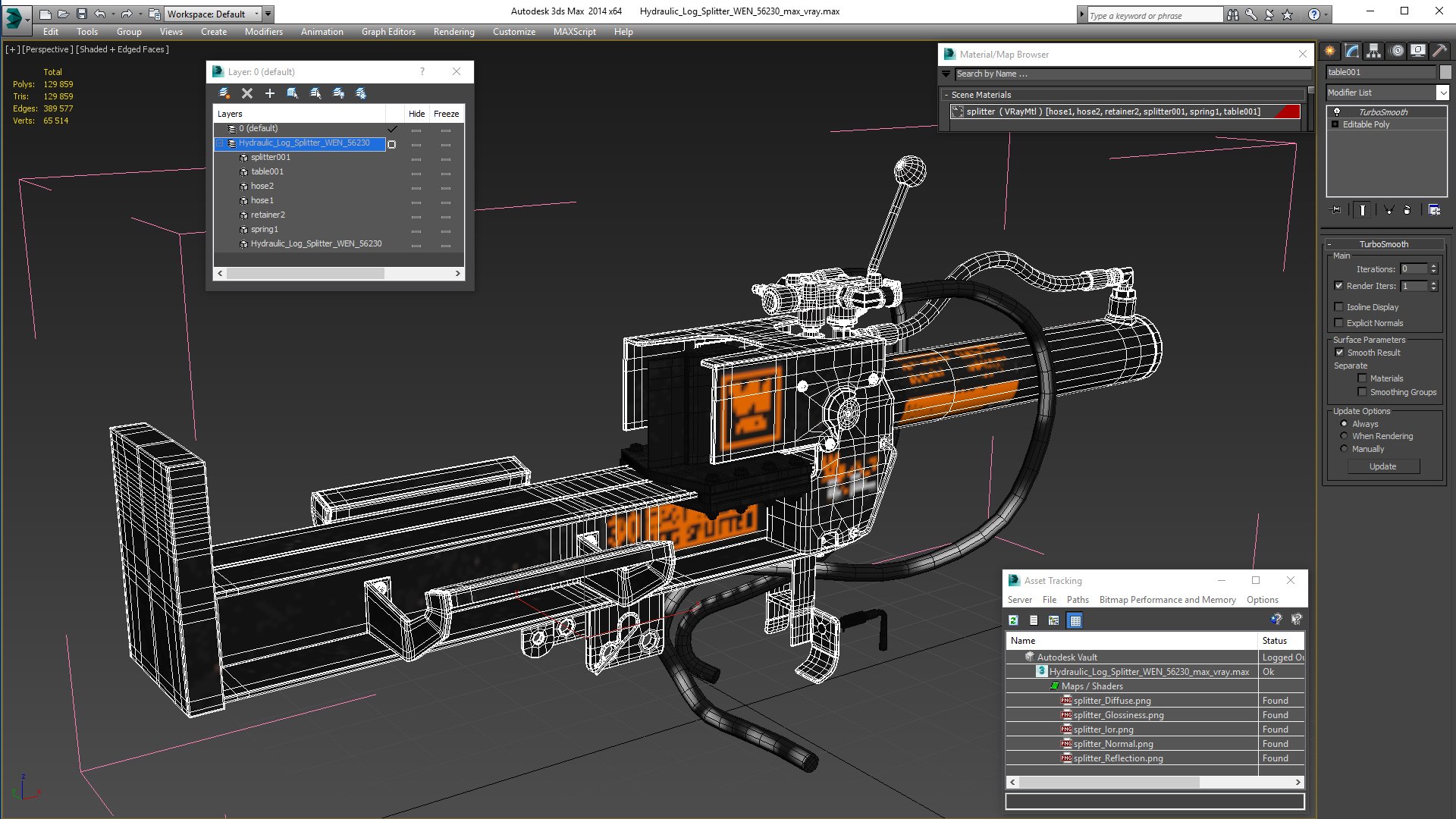 Hydraulic Log Splitter Wen 3D Model - TurboSquid 1651268