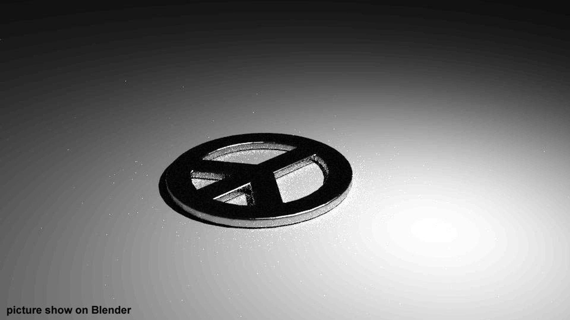 peace logo 3d 3ds