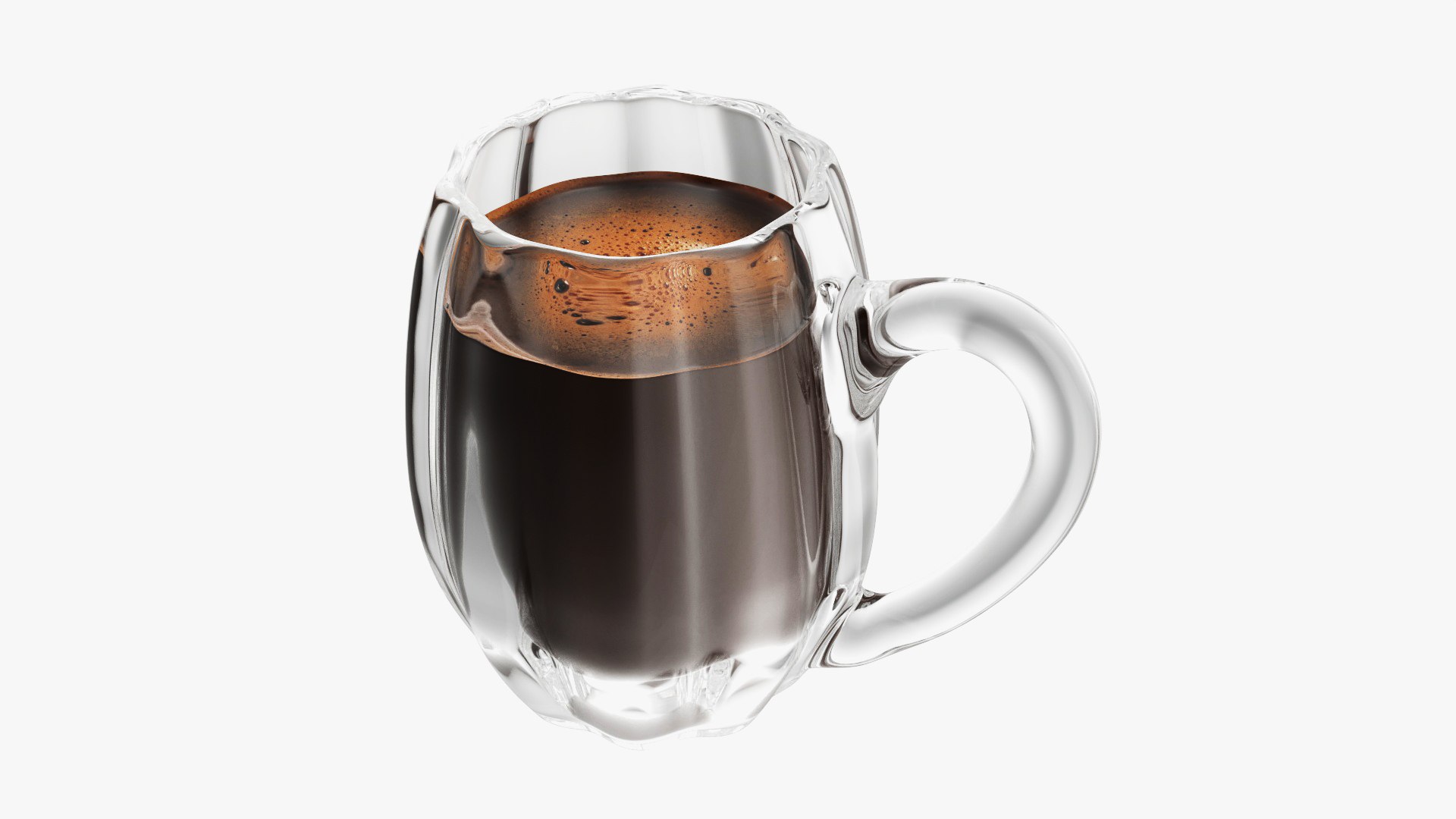 Glass Transparent Coffee Mug With Handle 08 3D Model - TurboSquid 1726261