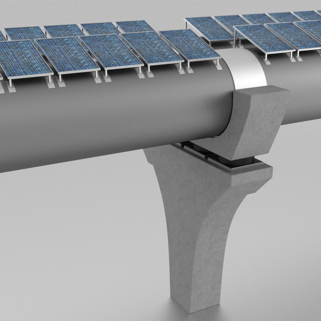 Tubes Supports Hyperloop 3d Max