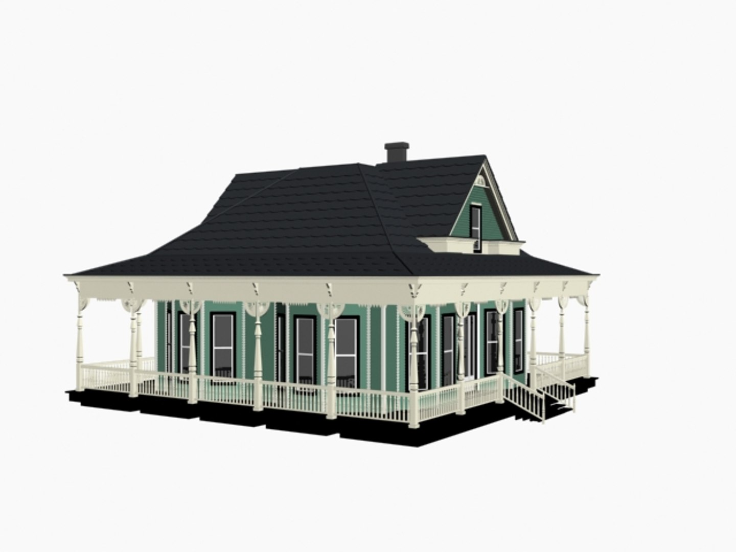 3d Model Of Cottage