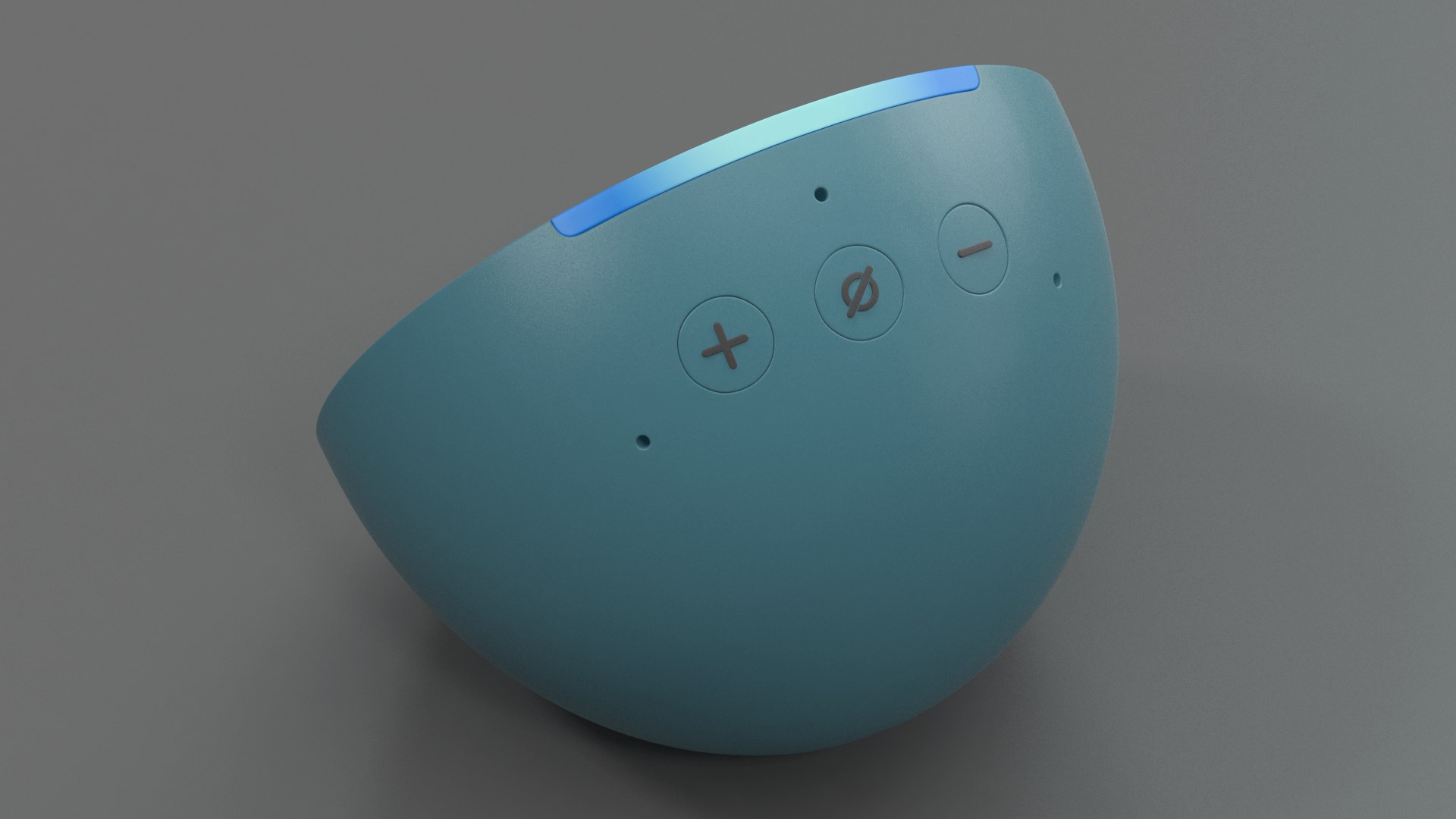 3D Amazon Echo Pop Midnight Teal Model - TurboSquid 2155142