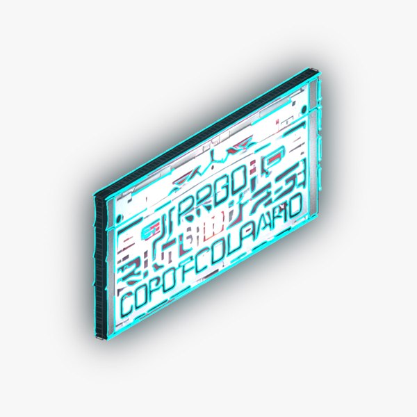 Sci-Fi Sci Fi Cyberpunk City Neon Ad Light Board Street 02 3D model ...