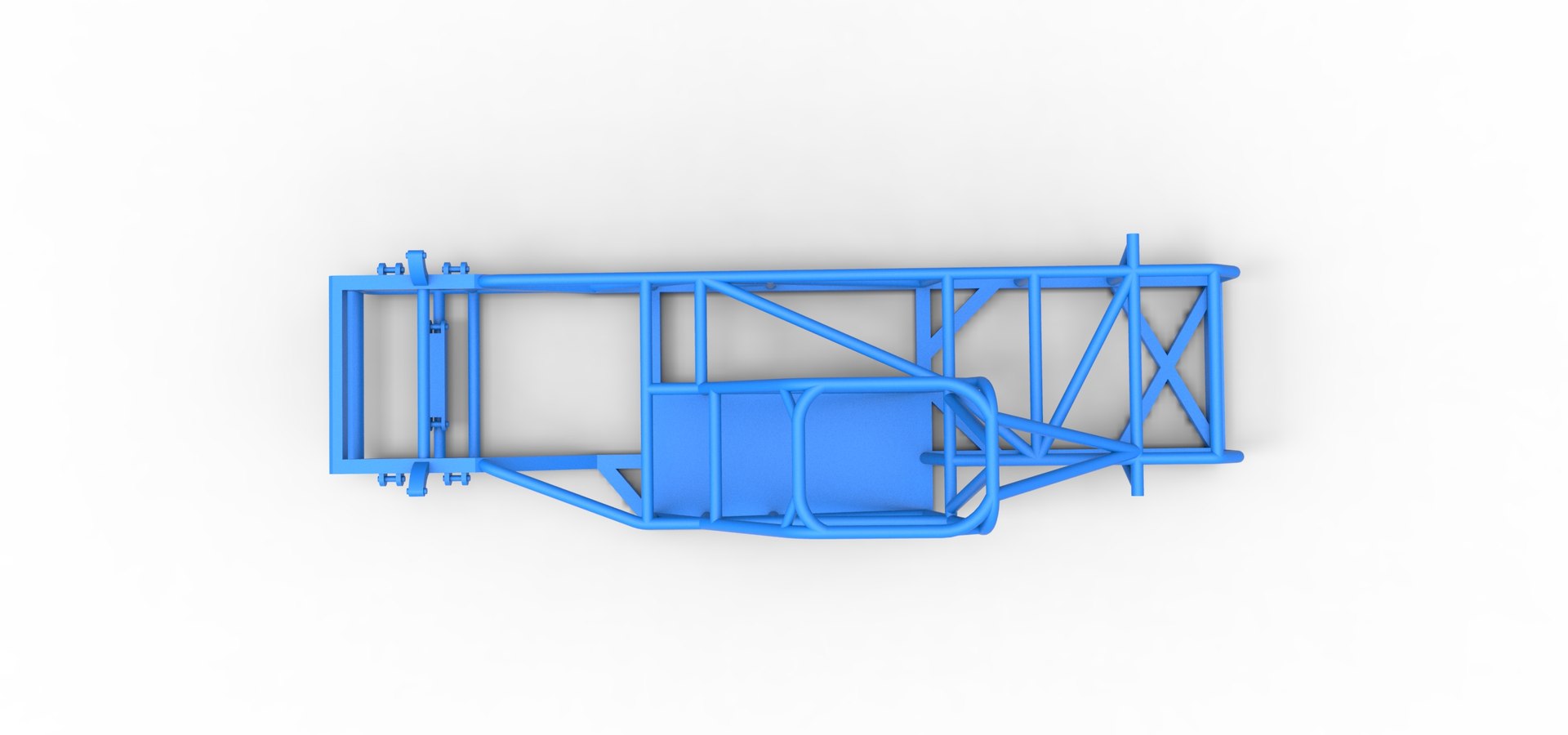 3D Diecast Frame Of Small Block Supermodified Race Car Scale 1 To 25 ...