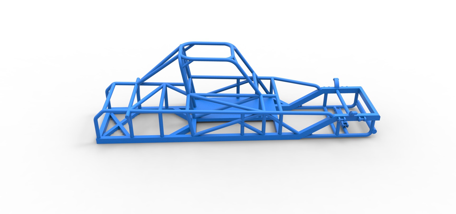3D Diecast Frame Of Small Block Supermodified Race Car Scale 1 To 25 ...