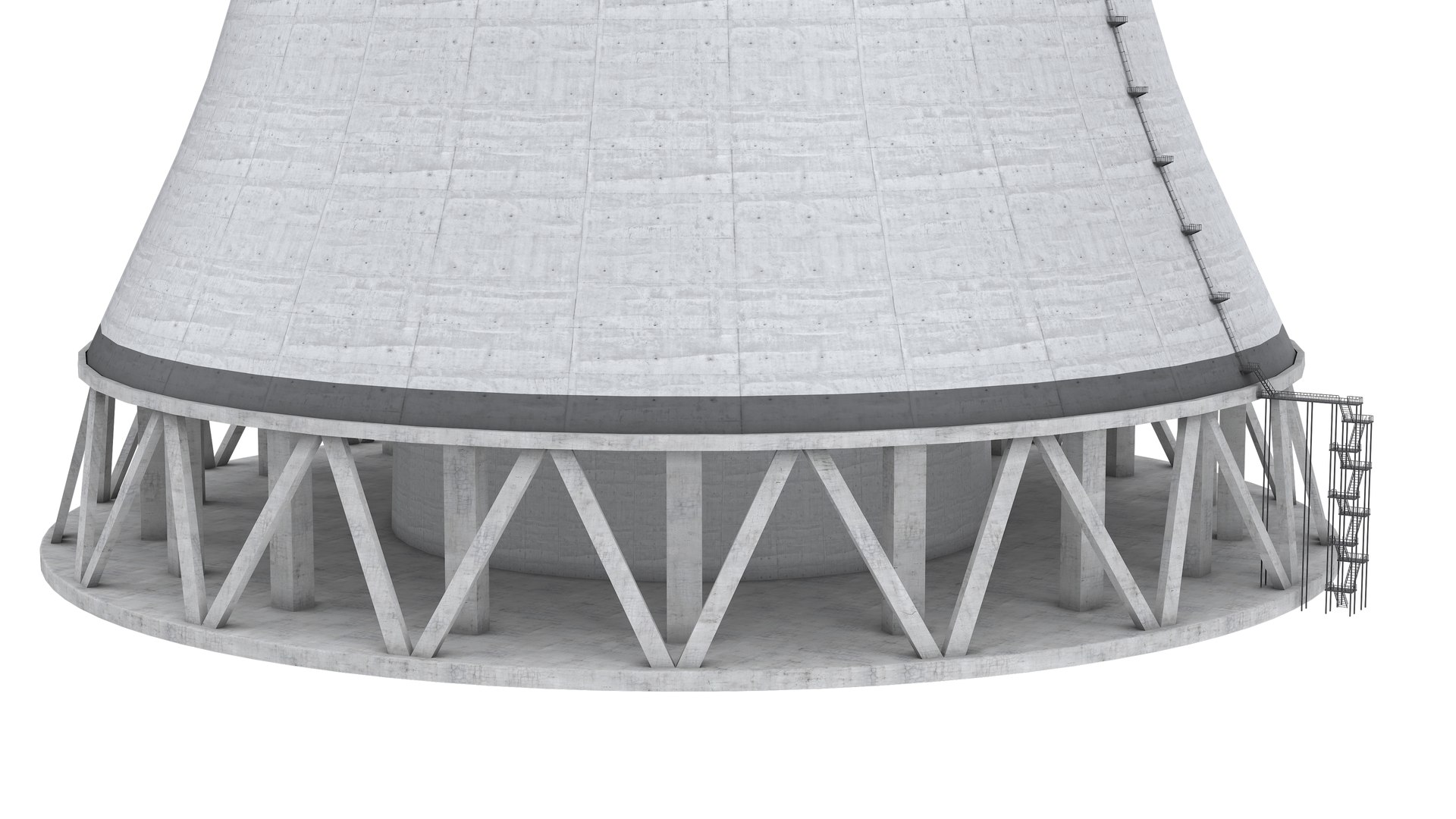 3D Nuclear Cooling Tower - TurboSquid 2305979