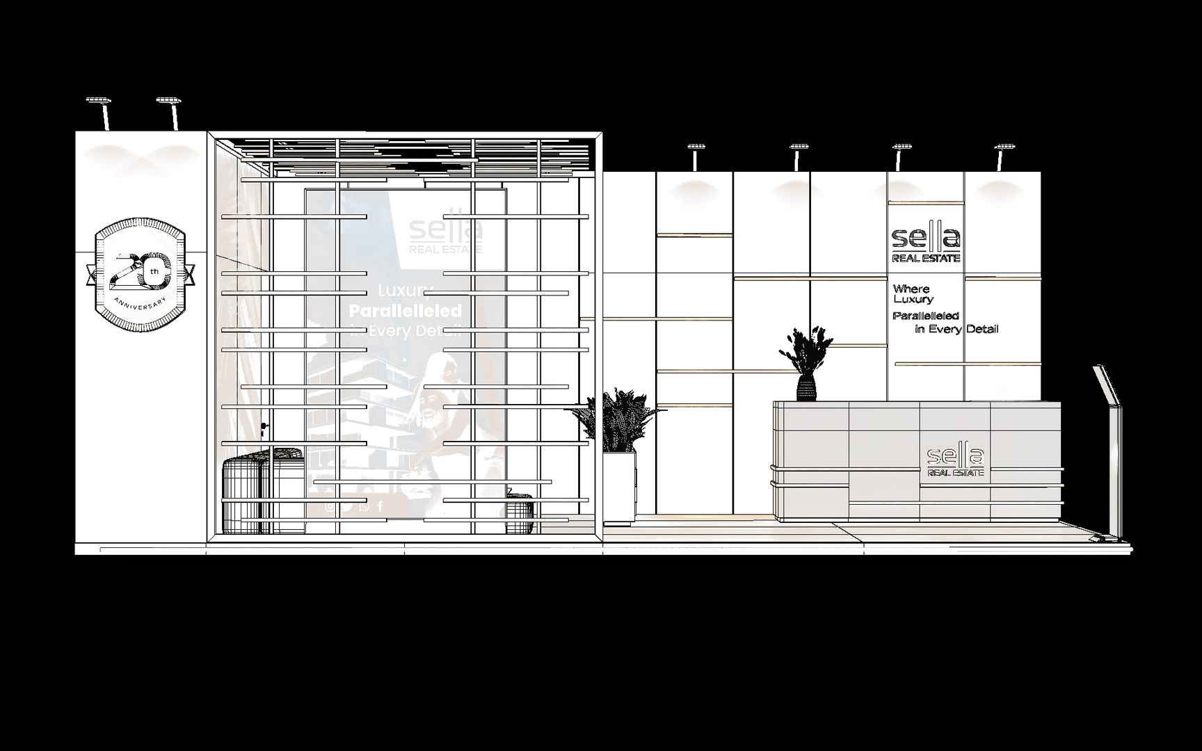 3D Real Estate Booth Exhibition Stand - TurboSquid 2311656