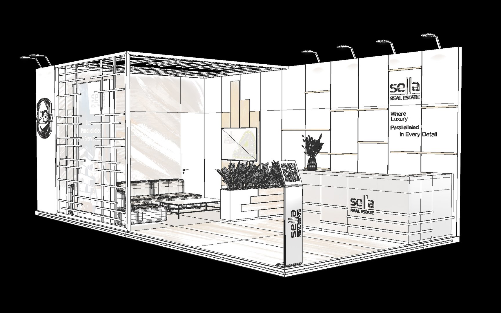 3D Real Estate Booth Exhibition Stand - TurboSquid 2311656