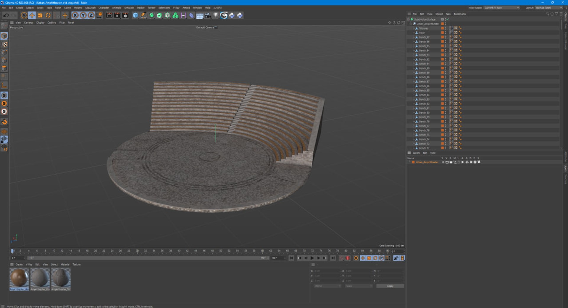 Urban Amphitheater 3D Model - TurboSquid 2377387