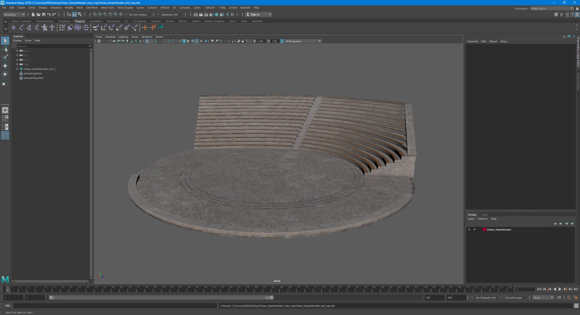 Urban Amphitheater 3D Model - TurboSquid 2377387