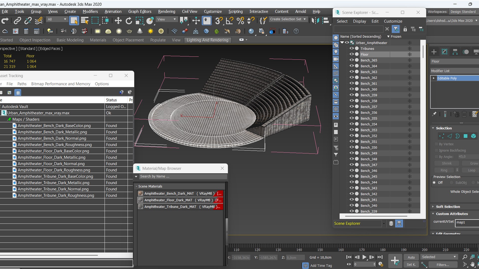Urban Amphitheater 3D Model - TurboSquid 2377387
