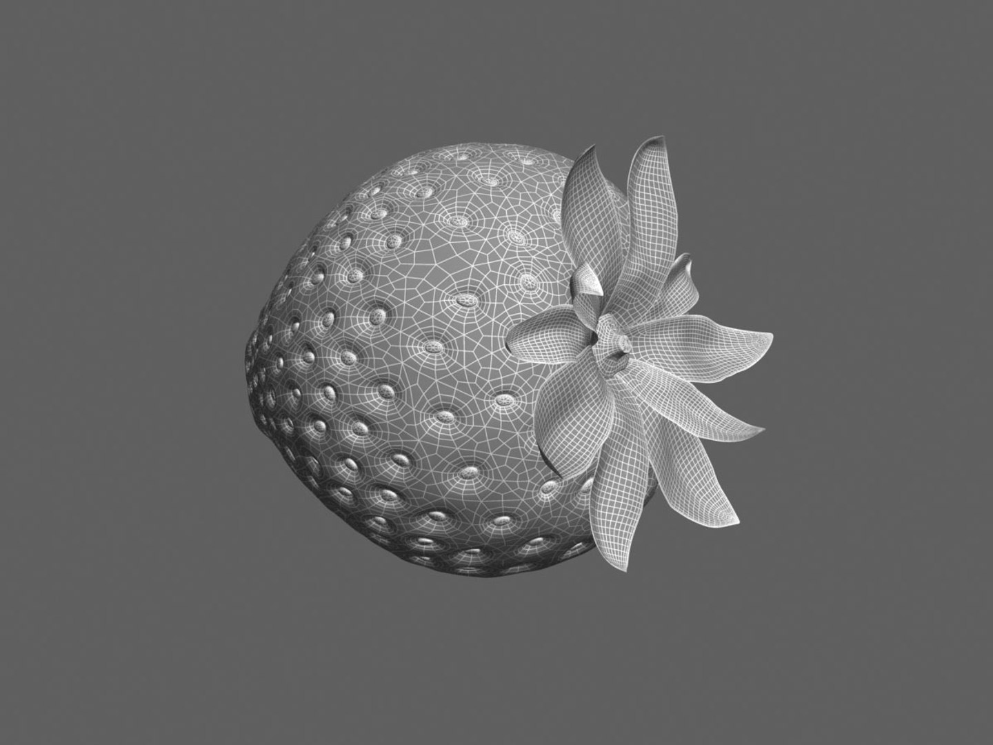 3ds Max Strawberry Fruit