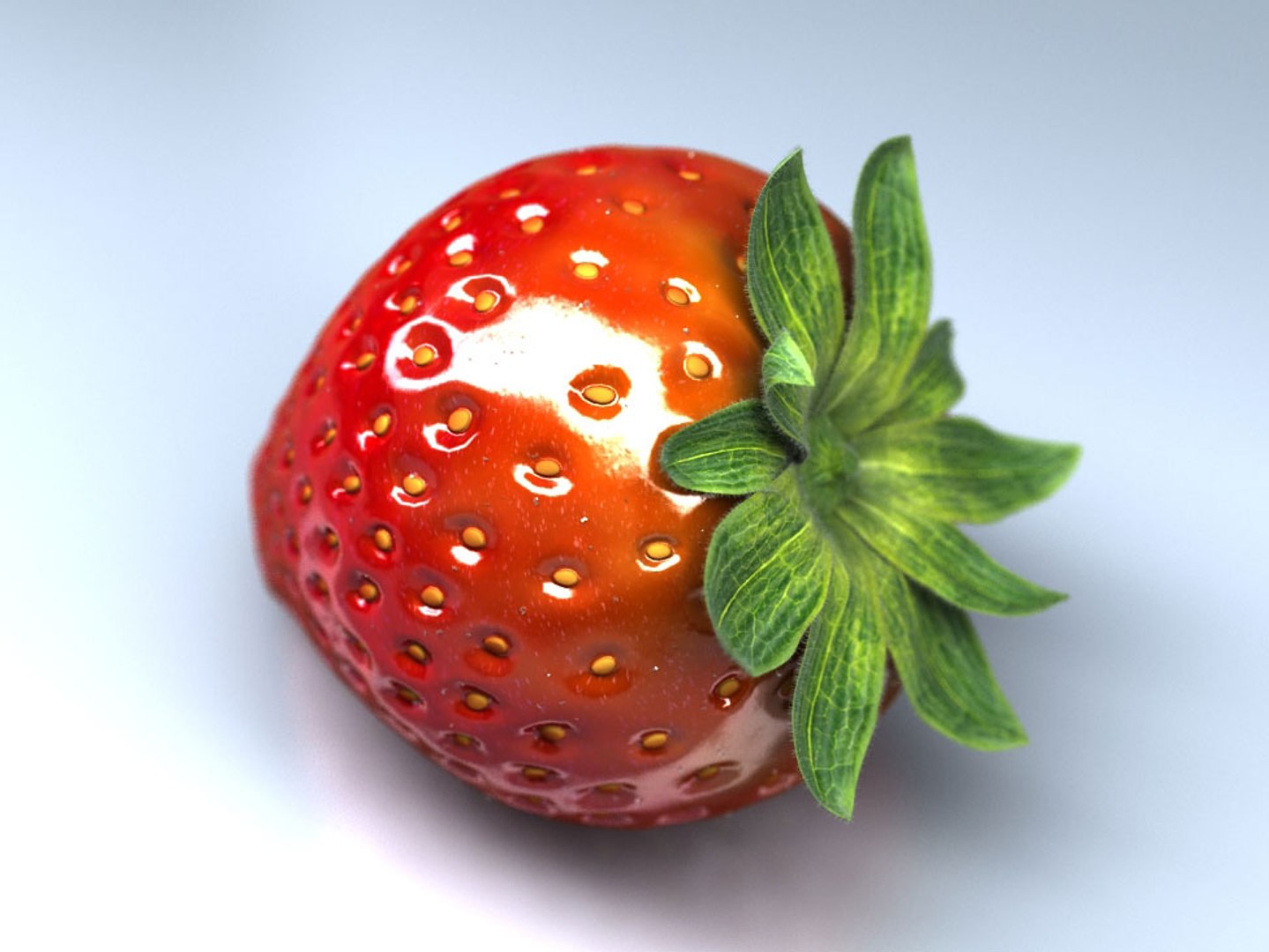 3ds Max Strawberry Fruit