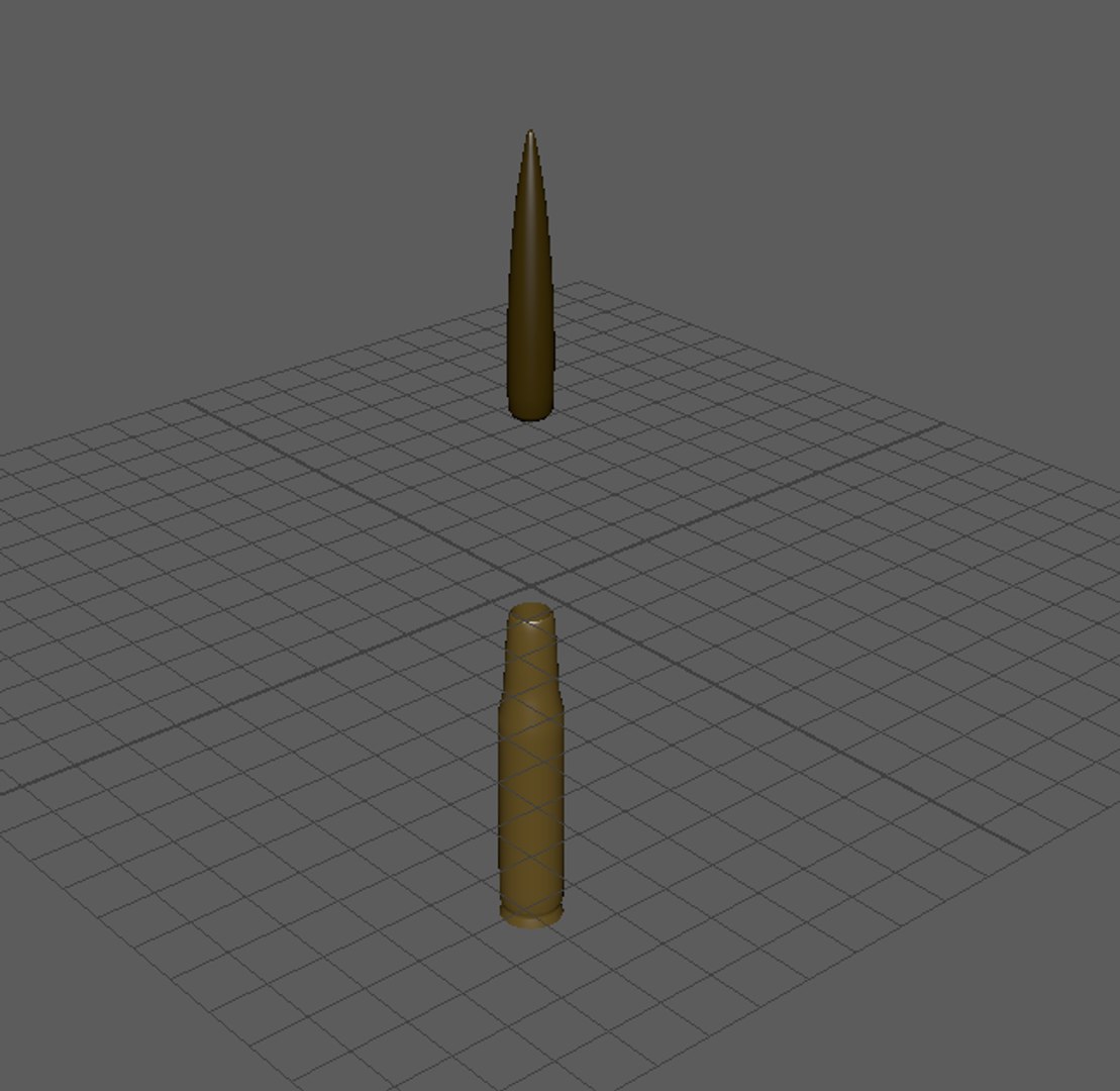 3d Model Of 50 Cal Bullet Casing
