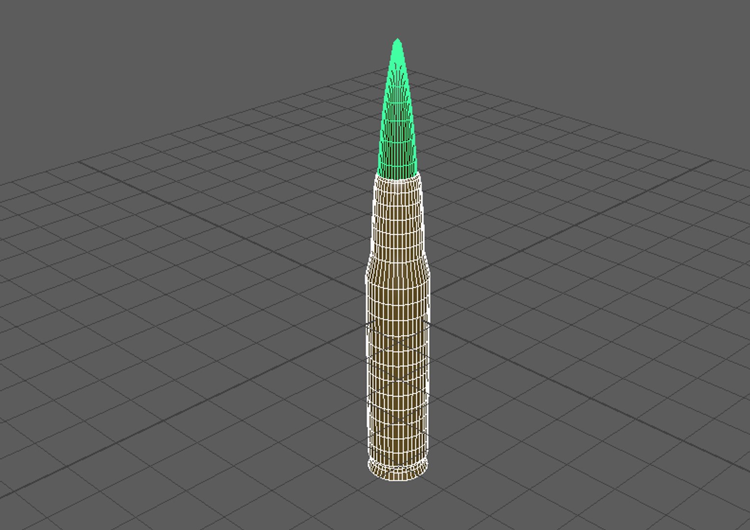 3d Model Of 50 Cal Bullet Casing