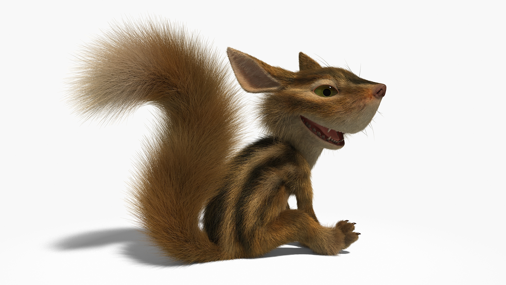 Chipmunk Character Rigged Fur 3d Max