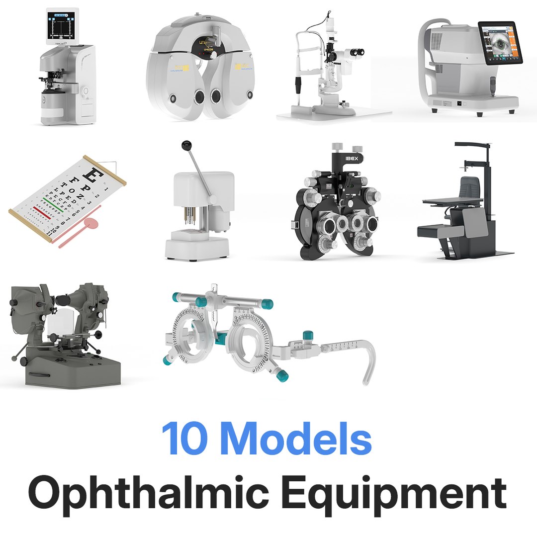 3D Model 10 Models Medical Ophthalmic Equipment Collection - TurboSquid ...