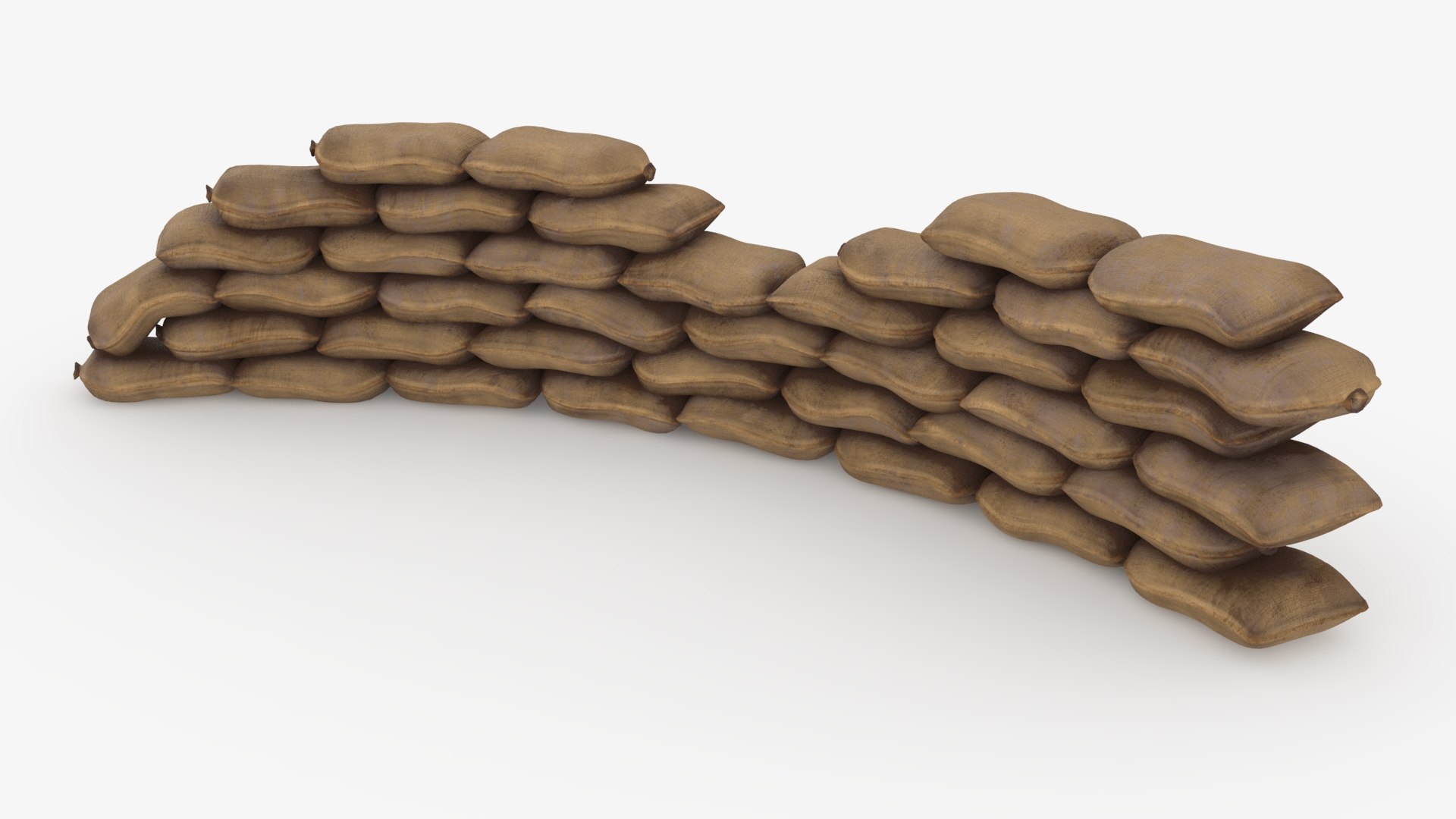 Sand Bag Wall 05 3D - TurboSquid 2341522