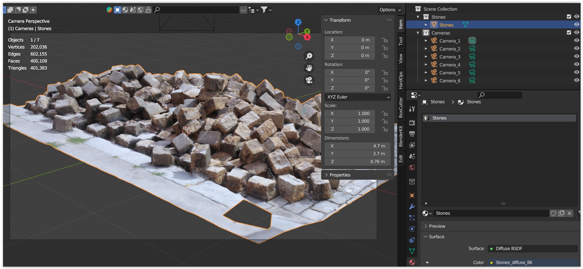 3D Stepping stones heap scanned - TurboSquid 2105791