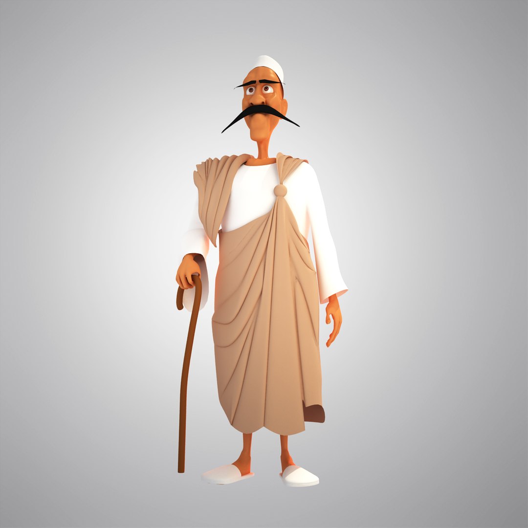 3d Libyan Old Man Model