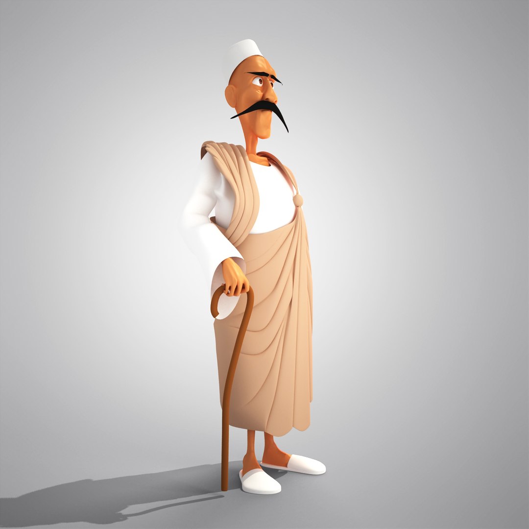 3d Libyan Old Man Model