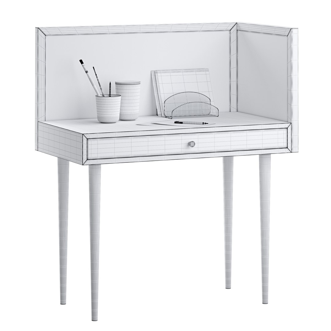 3D NOYA Vintage Desk Model - TurboSquid 1886419