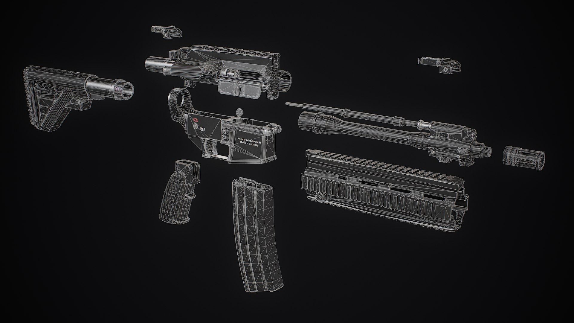 3D HK416 Model - TurboSquid 1873514