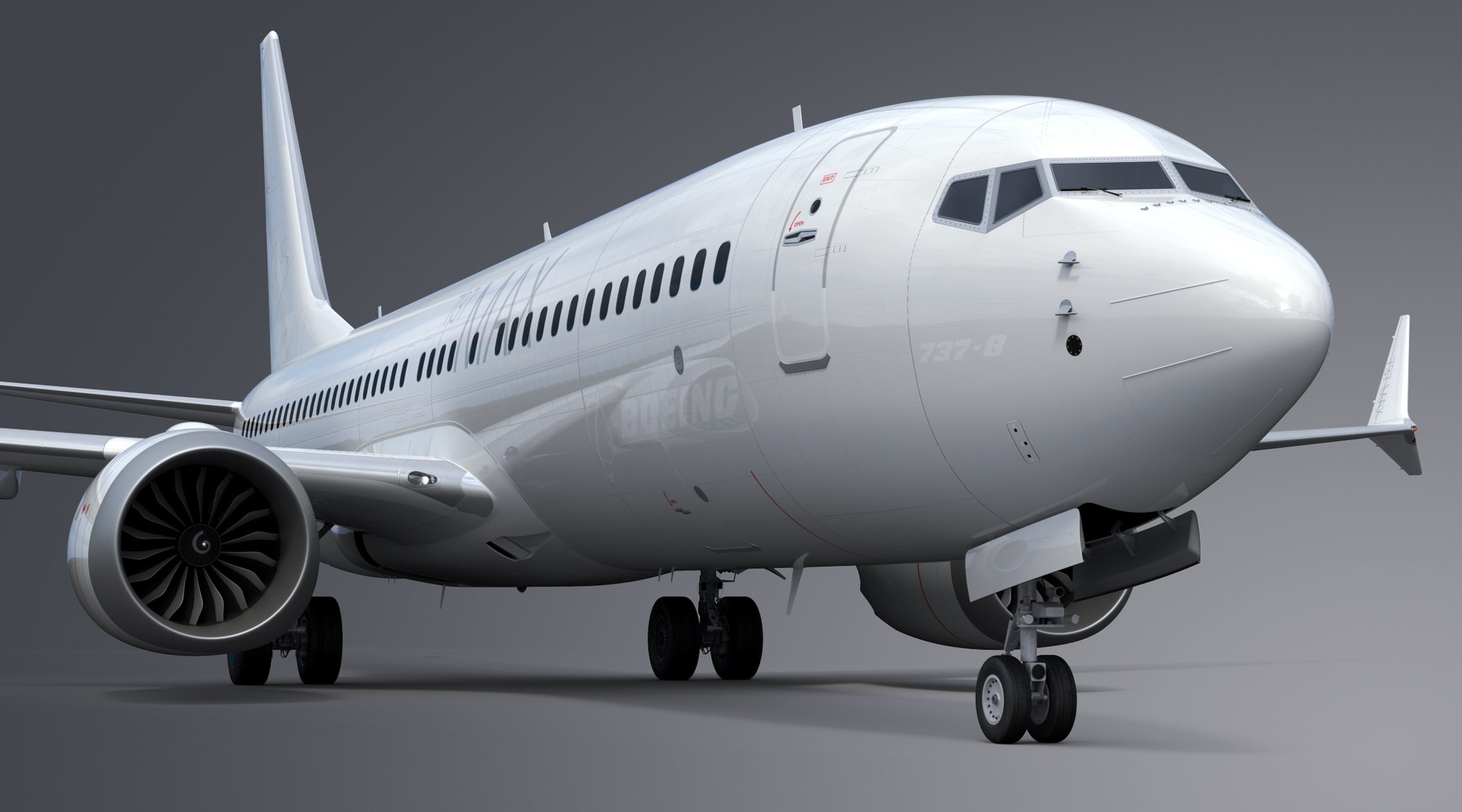 3D model boeing 737-8 generic white - TurboSquid 1243016