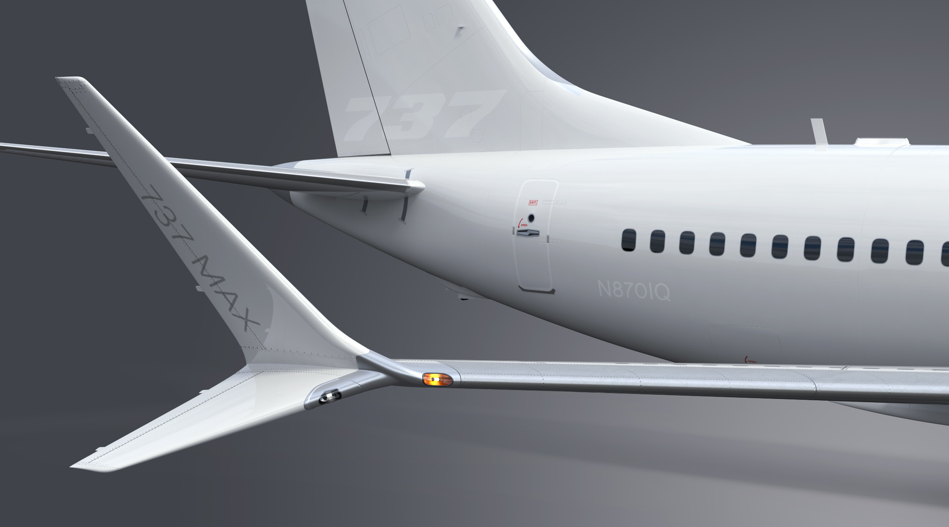 3D model boeing 737-8 generic white - TurboSquid 1243016